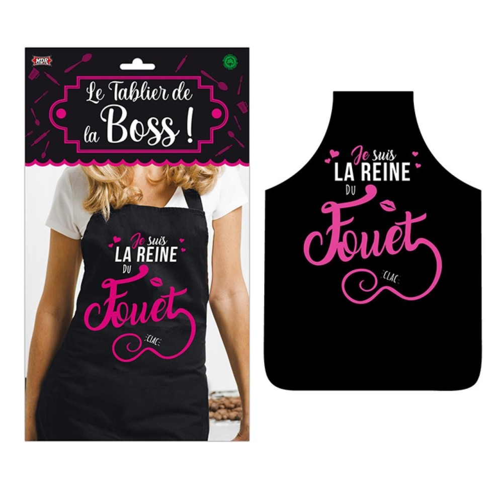 Tablier femme humoristique je suis la reine du fouet